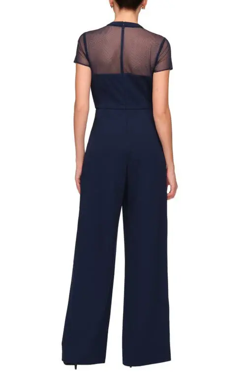 Js Collections Stretch Crepe Jumpsuit - Navy