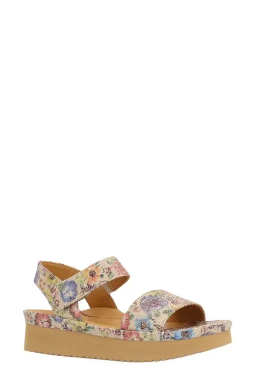 L'AMOUR DES PIEDS Abrilla Platform Sandal - Beige/pastel