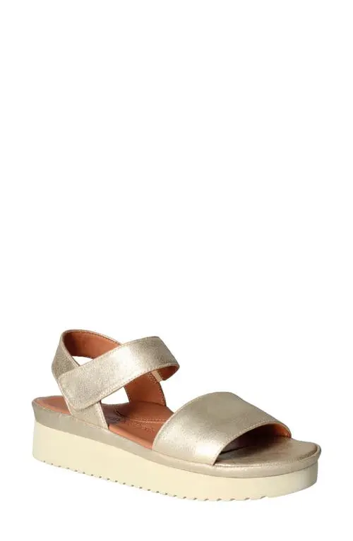 L'AMOUR DES PIEDS Abrilla Platform Sandal - Gold