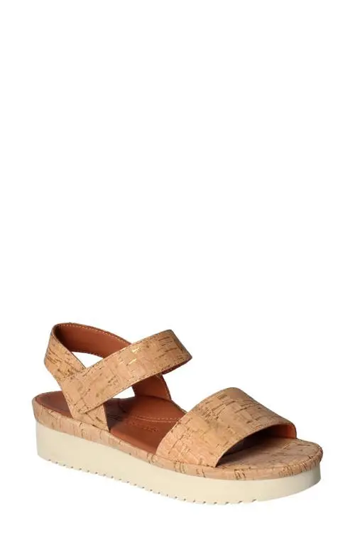 L'AMOUR DES PIEDS Abrilla Platform Sandal - Natural/gold