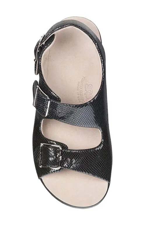 SAS Relaxed Slingback Sandal - Black Snake