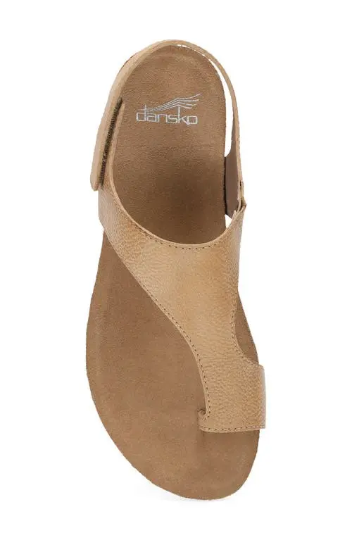 Dansko Reece Leather Slingback Sandals - Honey Distressed