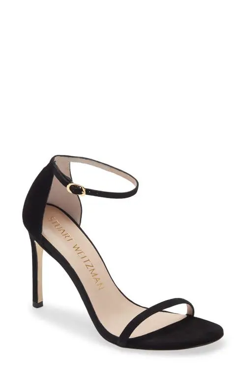 STUART WEITZMAN Nudistsong Ankle Strap Sandal - Black