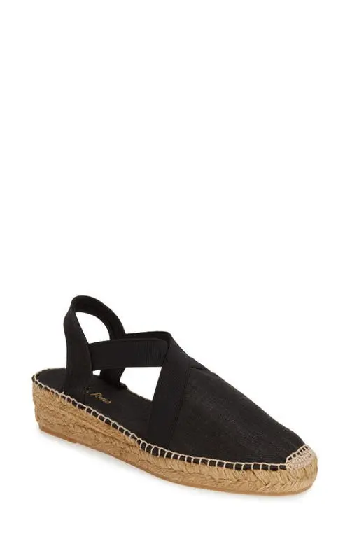 TONI PONS Vic Espadrille Slingback Sandal - Black Fabric