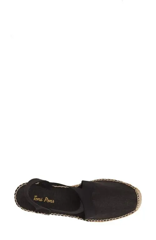 TONI PONS Vic Espadrille Slingback Sandal - Black Fabric