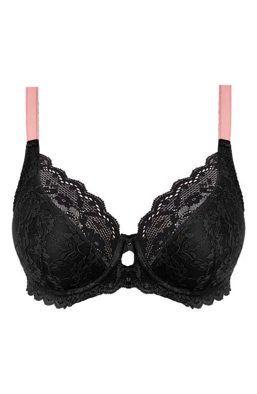 Freya Offbeat Underwire Plunge Bra - Black