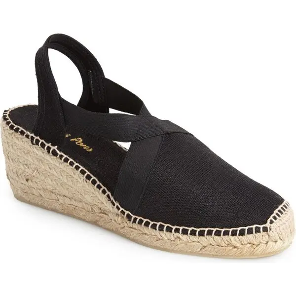 TONI PONS Ter Slingback Espadrille Sandal - Black