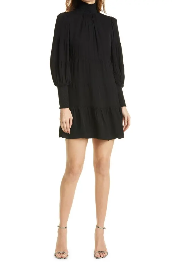 fitted lace wedding dress Long Sleeve Babydoll Black Dress (Original Price $30) – Extended Grace main image 1