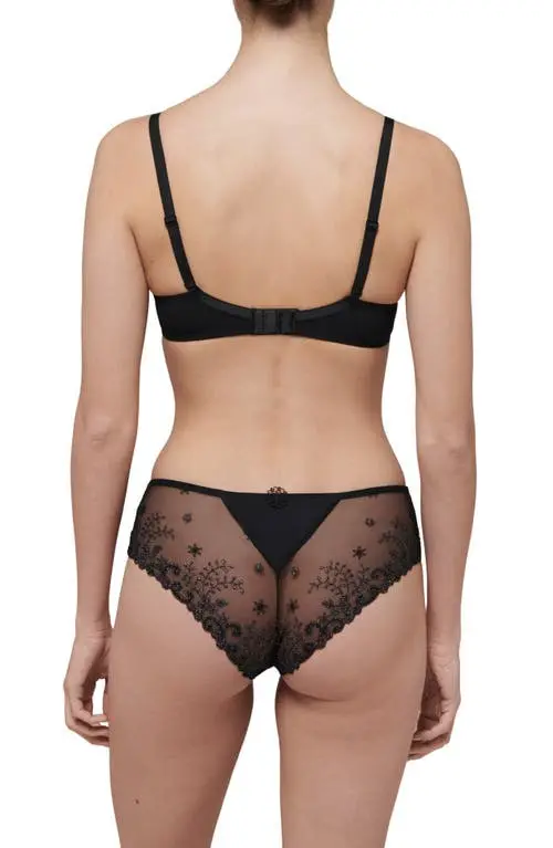 Simone Perele Delice Sheer Underwire Plunge Bra - Gem Black