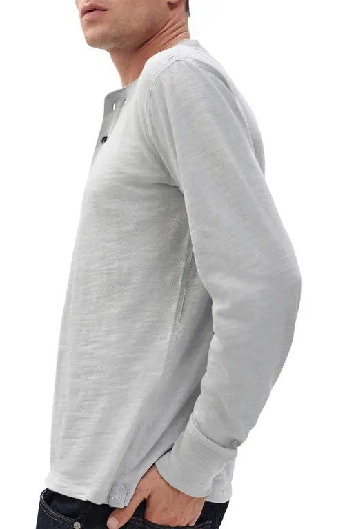 Rag & Bone Classic Slim Fit Henley - Heather Grey