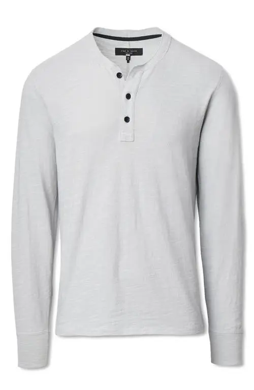 Rag & Bone Classic Slim Fit Henley - Heather Grey