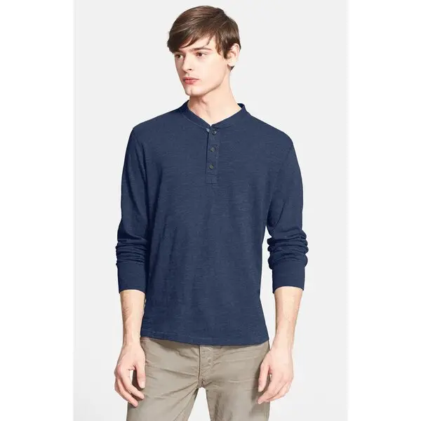 Rag & Bone Classic Slim Fit Henley - Indigo