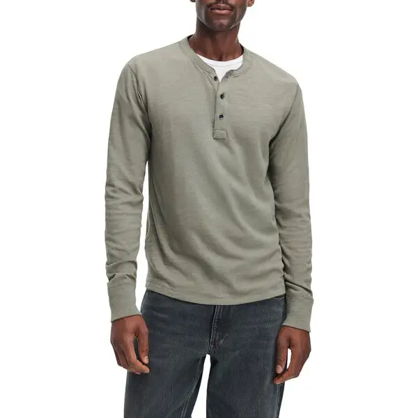 Rag & Bone Classic Slim Fit Henley - Lichen