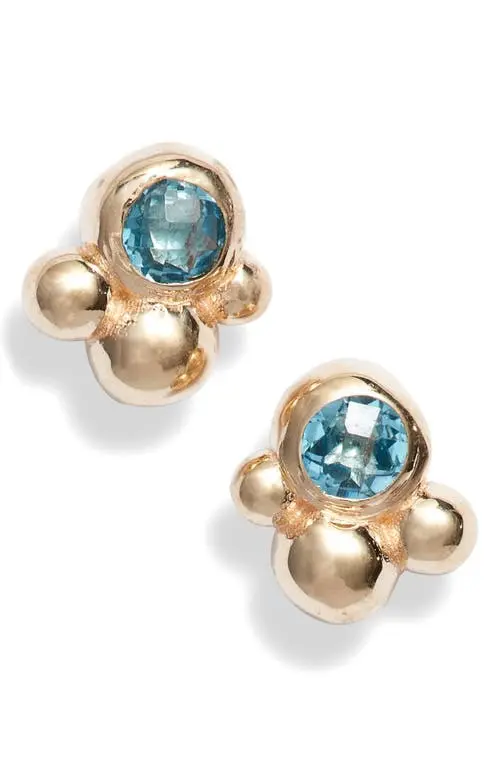 Anzie Bubbling Brook Dew Drop Stud Earrings - Blue