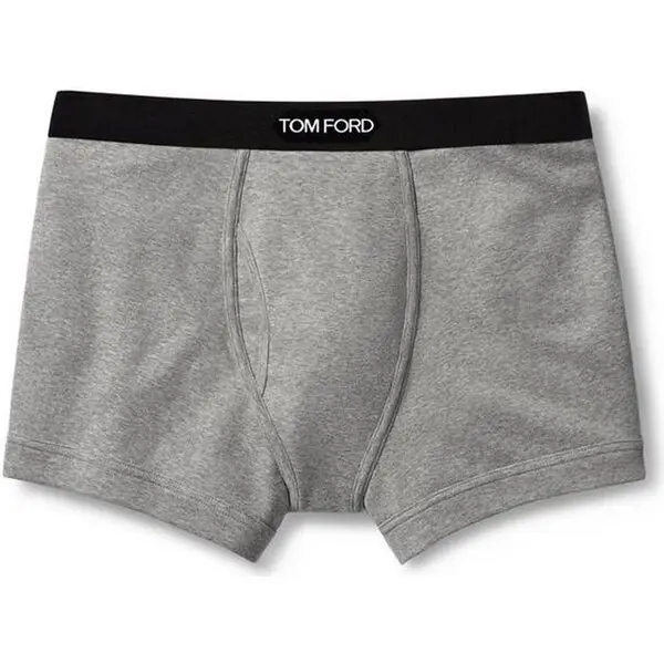 TOM FORD Cotton Stretch Jersey Boxer Briefs - Grey