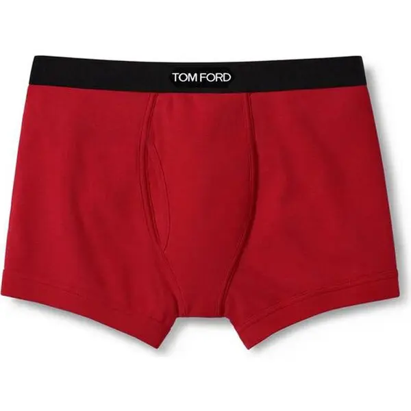 TOM FORD Cotton Stretch Jersey Boxer Briefs - Red