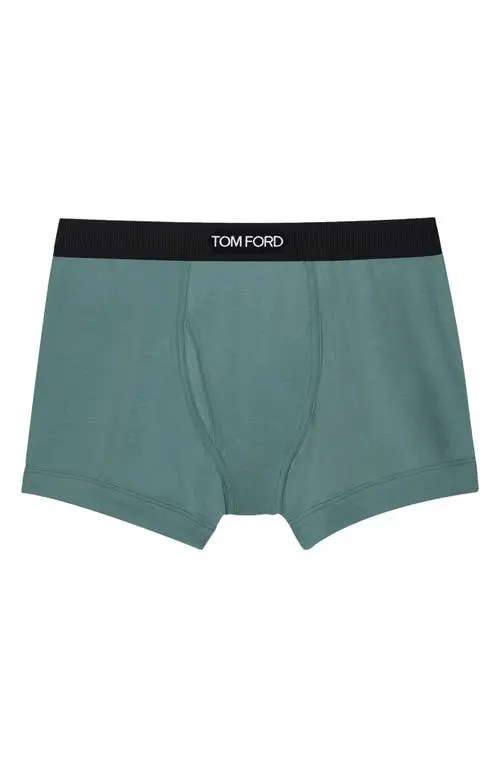 TOM FORD Cotton Stretch Jersey Boxer Briefs - Teal