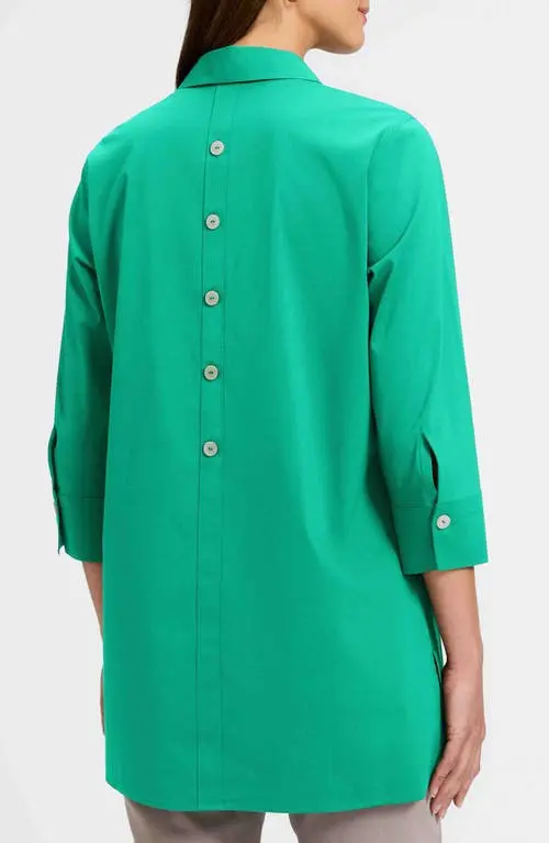 Foxcroft Pamela Stretch Tunic - Kelly Green
