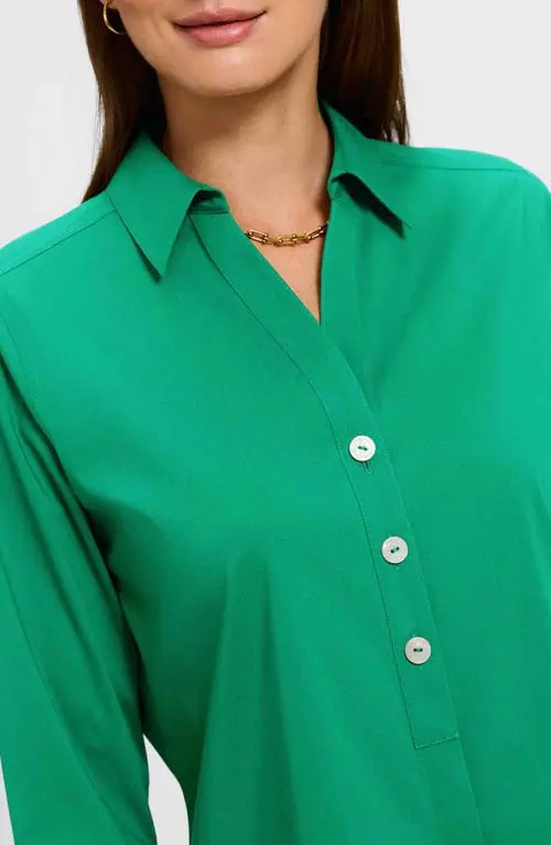 Foxcroft Pamela Stretch Tunic - Kelly Green