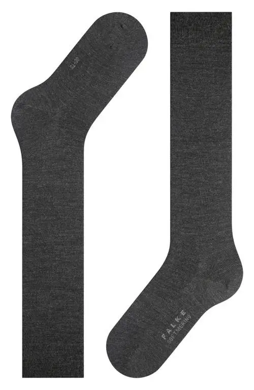 Falke Soft Merino Knee High Socks - Anthra.mel
