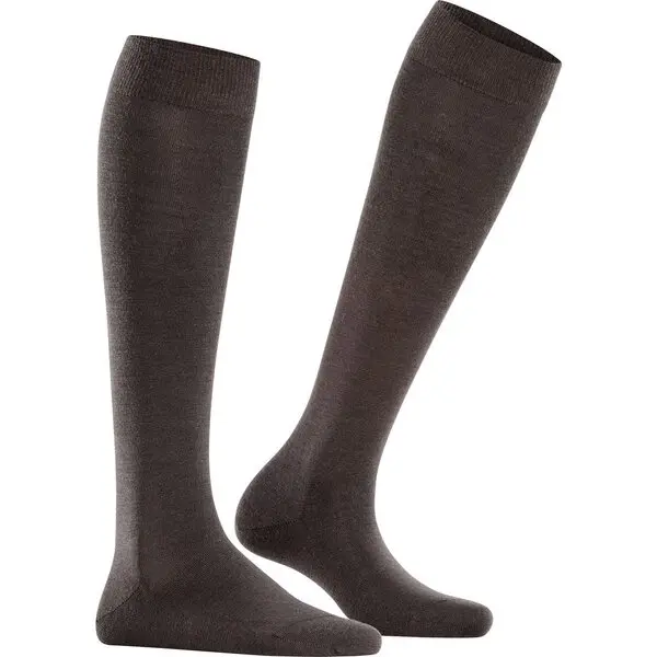 Falke Soft Merino Knee High Socks - Dark Brown