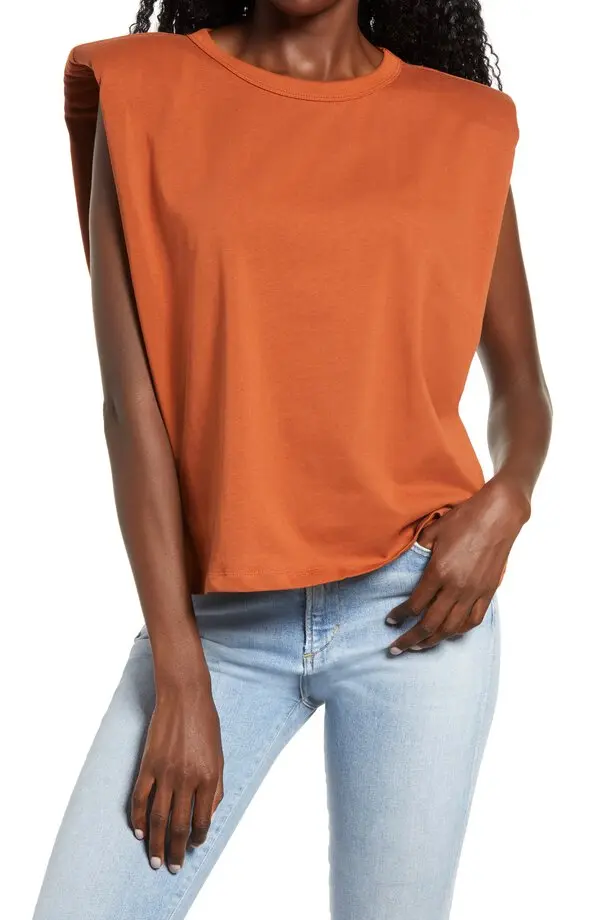 Endless Rose Padded Shoulder T-shirt