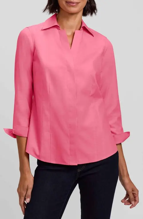 Foxcroft Taylor Fitted Shirt - Pink Praline