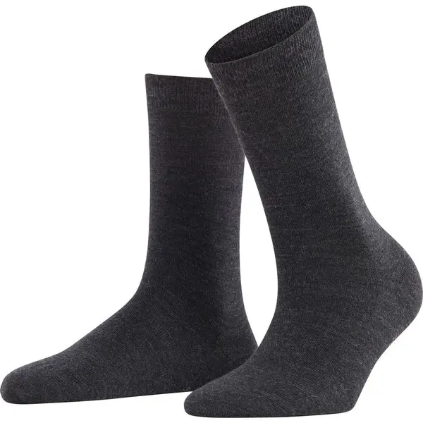 Falke Soft Merino Crew Socks - Anthra.mel