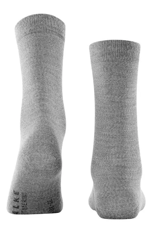 Falke Soft Merino Crew Socks - Light Grey