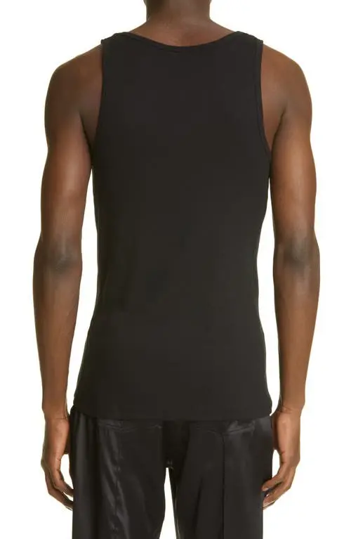 TOM FORD Ribbed Cotton-modal Tank Top - Black