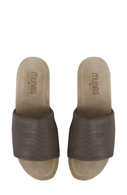 Munro Casita Slide Sandal - Mocha Metallic