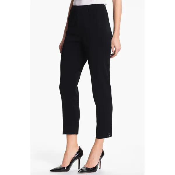 Ming Wang Pull-on Ankle Pants - Black