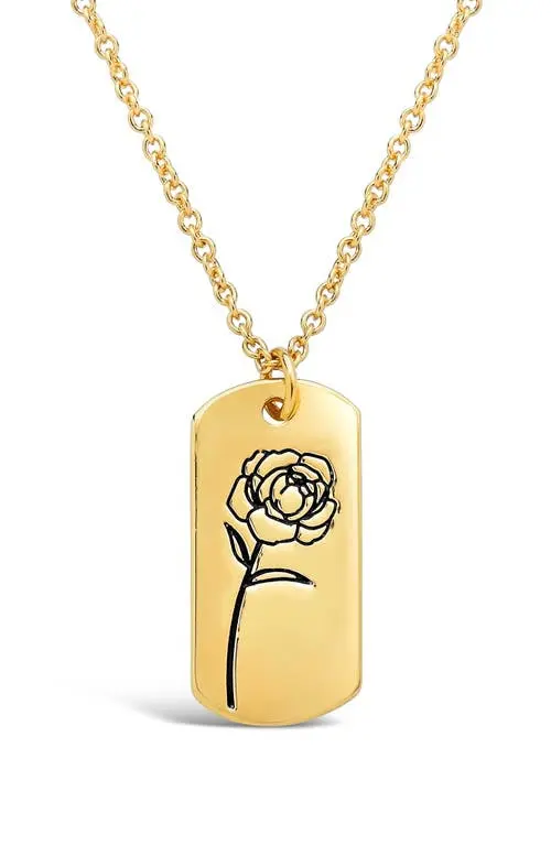 Sterling Forever Birth Flower Pendant Necklace - Gold/september