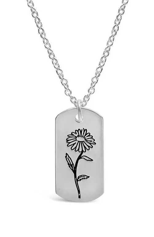 Sterling Forever Birth Flower Pendant Necklace - Silver/april