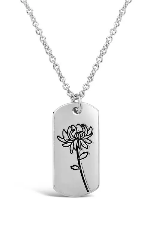 Sterling Forever Birth Flower Pendant Necklace - Silver/november