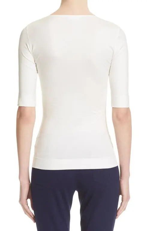 Akris Square Neck Jersey T-shirt - Off White