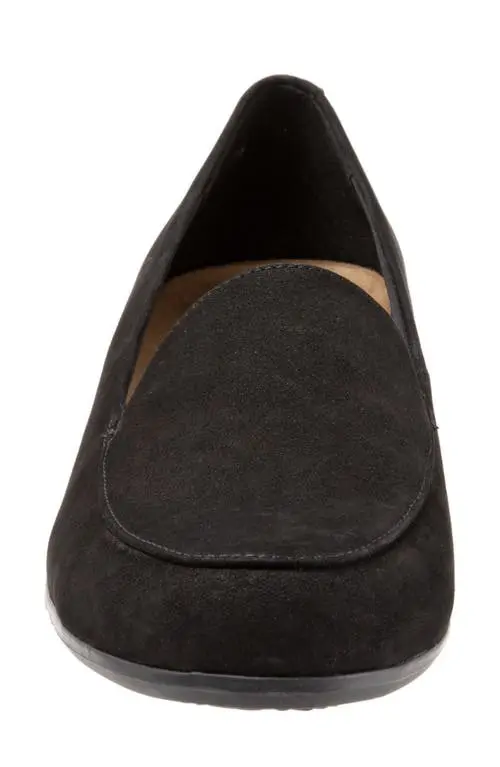 Trotters Monarch Loafer - Black Suede