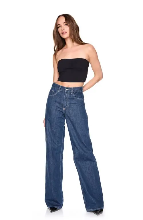 Susana Monaco Core Crop Tube Top - Black