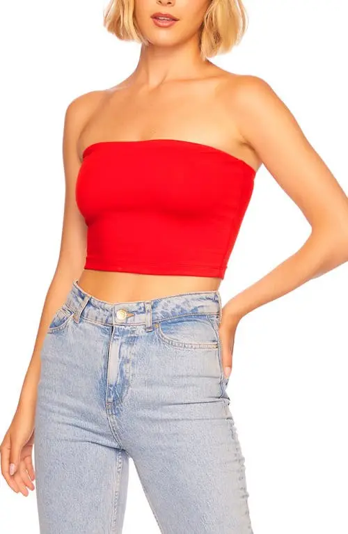 Susana Monaco Core Crop Tube Top - Perfect Red