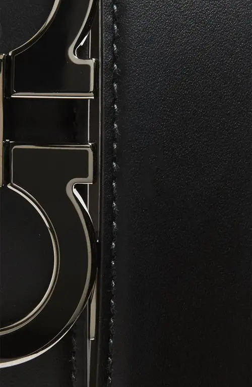 FERRAGAMO Double Gancio Leather Belt