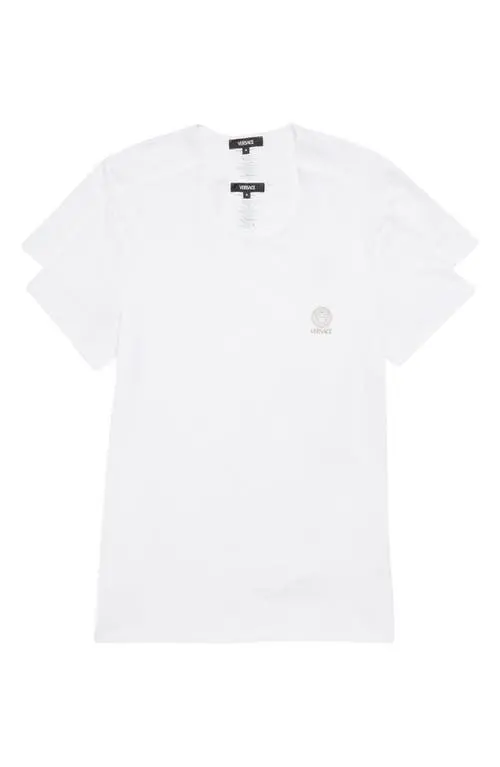Versace Medusa Head Logo 2-pack Undershirts - White