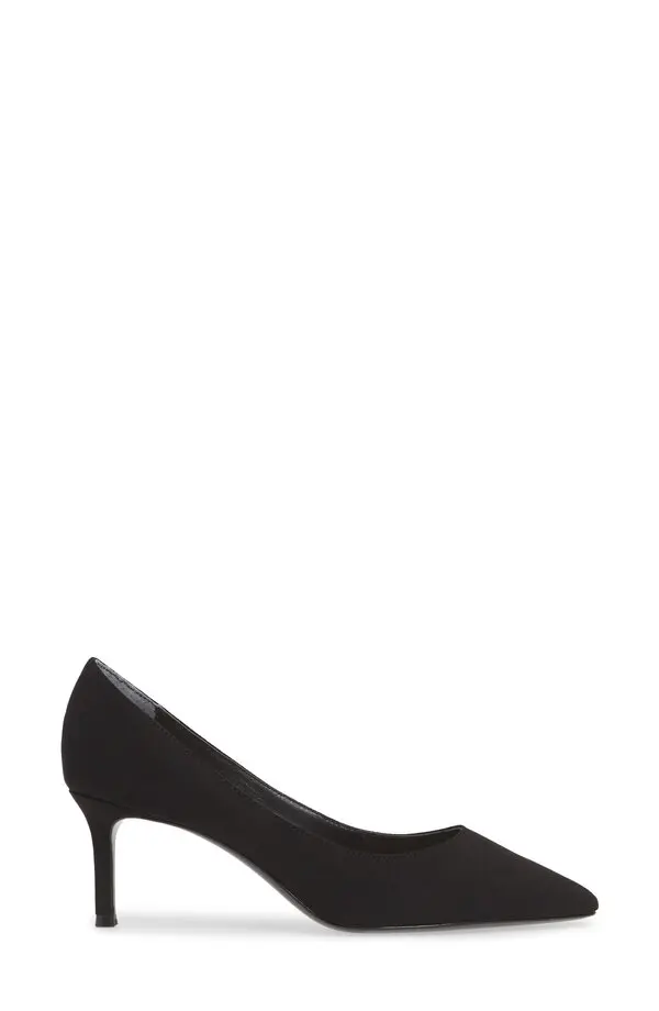 Nina Pointed Toe Pump - Black Suede
