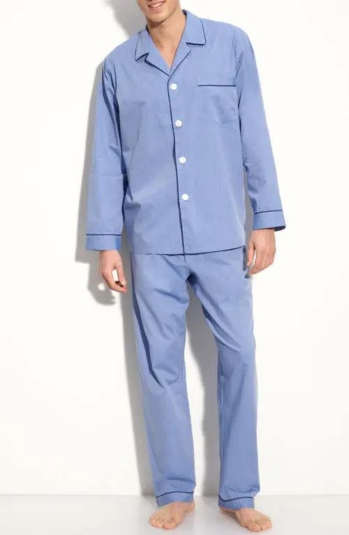 Majestic International Woven Cotton Pajamas - Blue