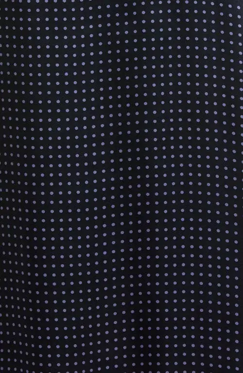 Majestic International Dot Silk Robe - Navy Dot