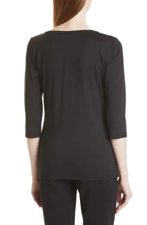 BOSS Scoop Neck Stretch Jersey Top