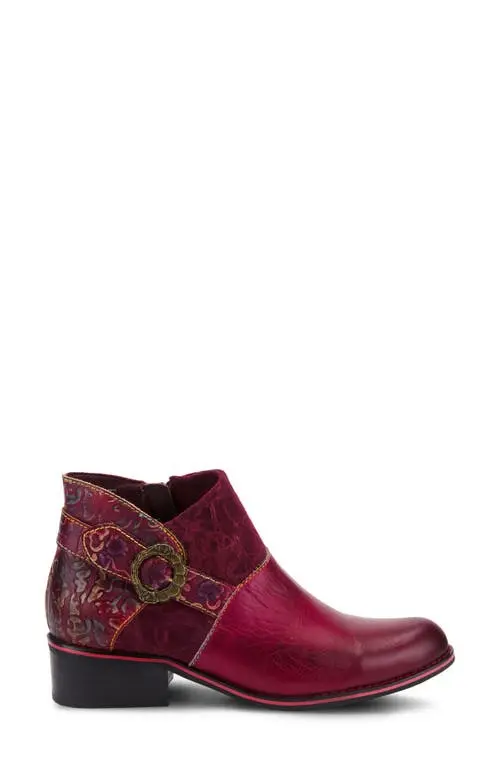 SPRING STEP SHOES Tiaita Bootie - Bordeaux Leather/suede