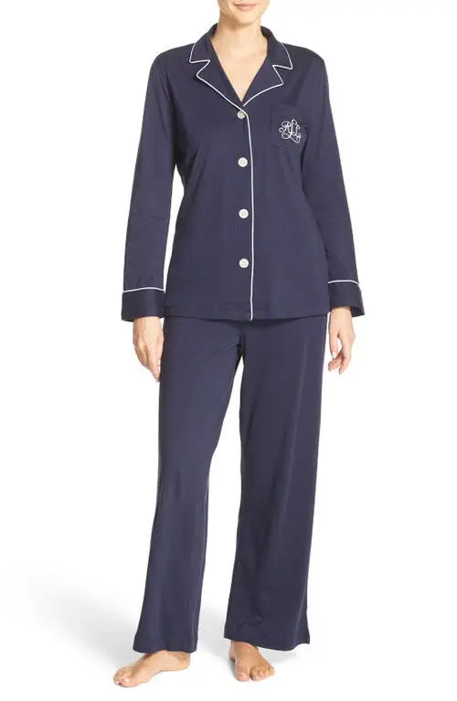 Ralph Lauren Knit Pajamas - Windsor Navy