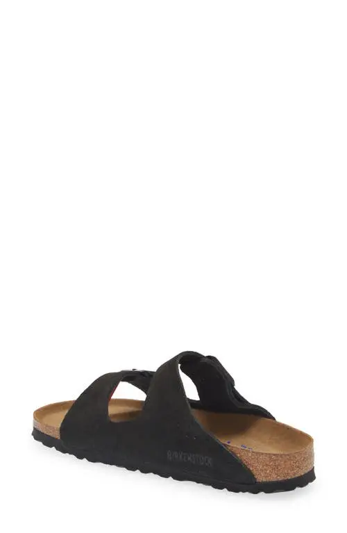 BIRKENSTOCK Arizona Soft Footbed Slide Sandal - Black Suede