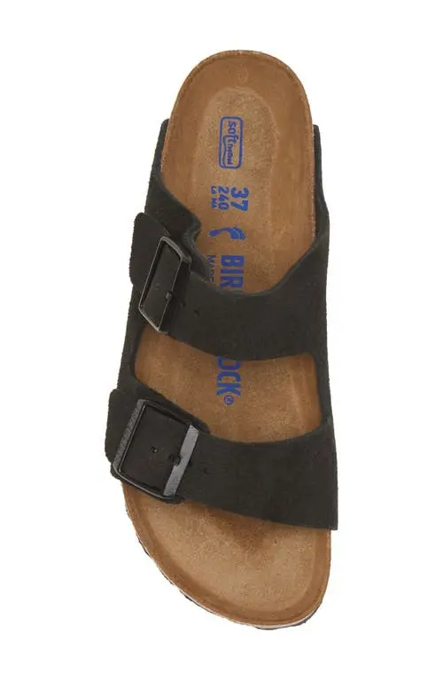 BIRKENSTOCK Arizona Soft Footbed Slide Sandal - Black Suede