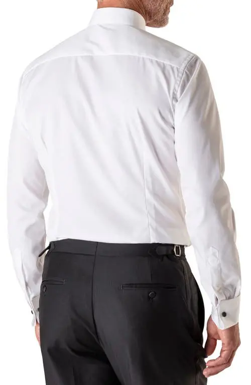 Eton Slim Fit Pleated Bib Tuxedo Shirt - White